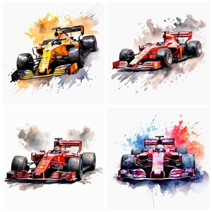 43 Formula 1 Race Car PNG Clipart, Watercolor F1 Snapshot PNG Bundle ...