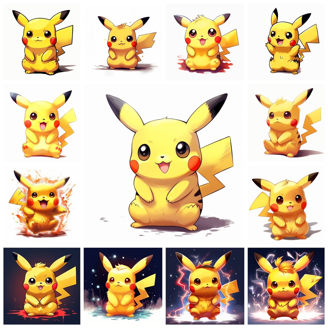 37 Pikachu Pokemon PNG Clipart, Cartoon Pikachu Art Work Bild, Pikachu ...