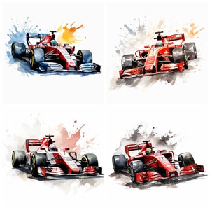 43 Formula 1 Race Car PNG Clipart, Watercolor F1 Snapshot PNG Bundle ...