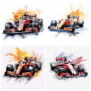 43 Formula 1 Race Car PNG Clipart, Watercolor F1 Snapshot PNG Bundle ...
