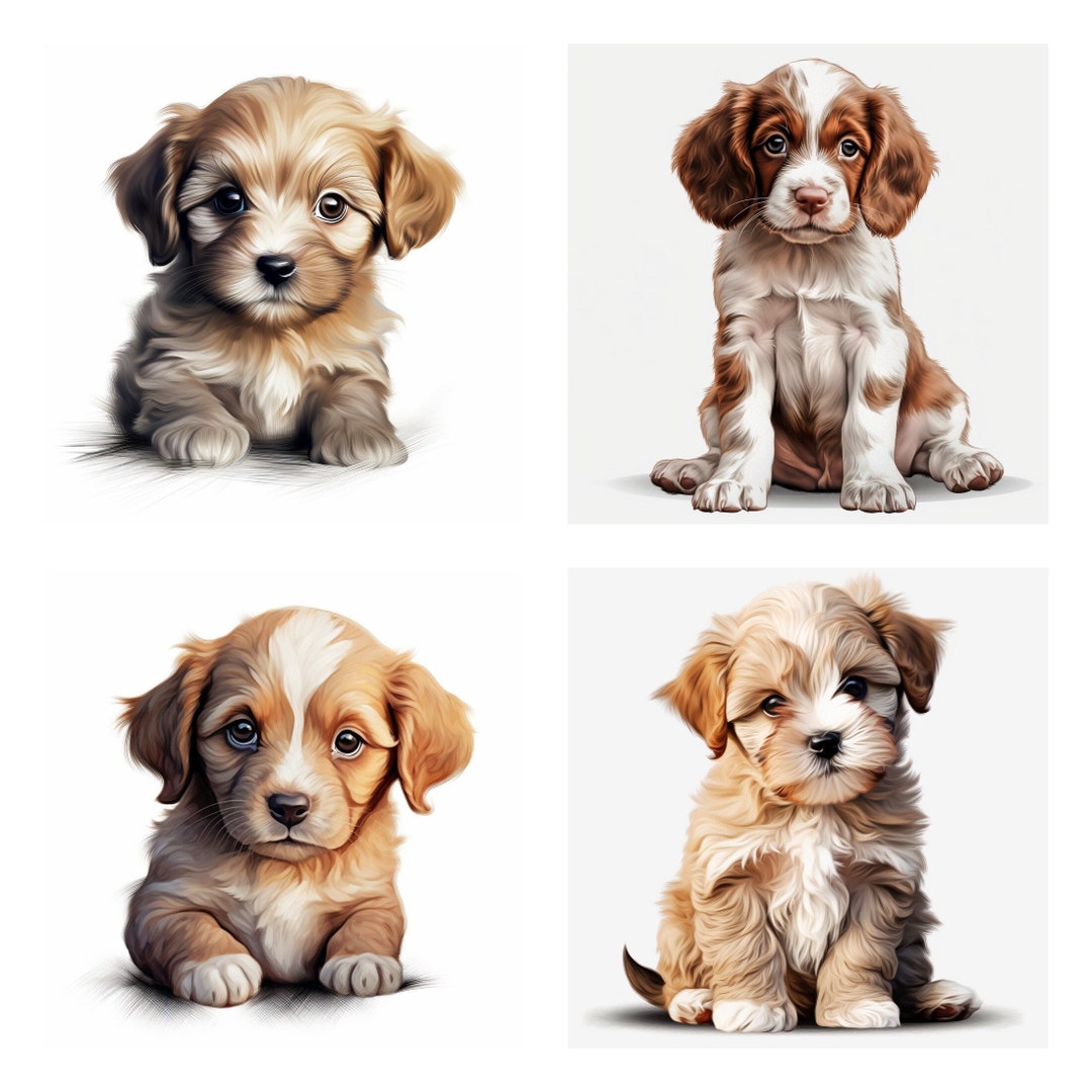 18 Puppy PNG Clipart Series 1, PNG Puppies Set, Dog Clipart, Animal ...