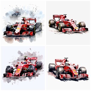 43 Formula 1 Race Car PNG Clipart, Watercolor F1 Snapshot PNG Bundle ...