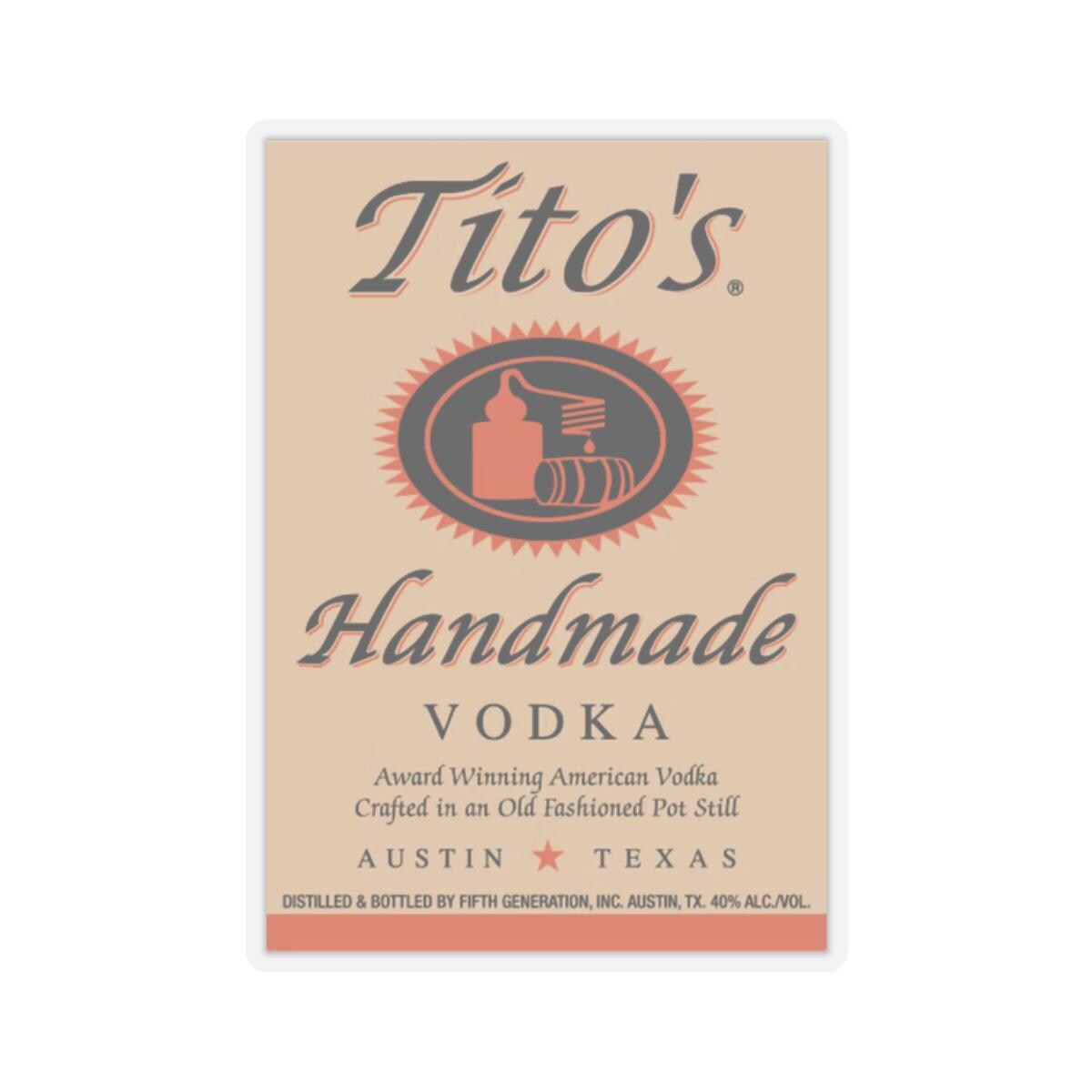 Introducing the Tito's Bottle Label Sticker - Etsy