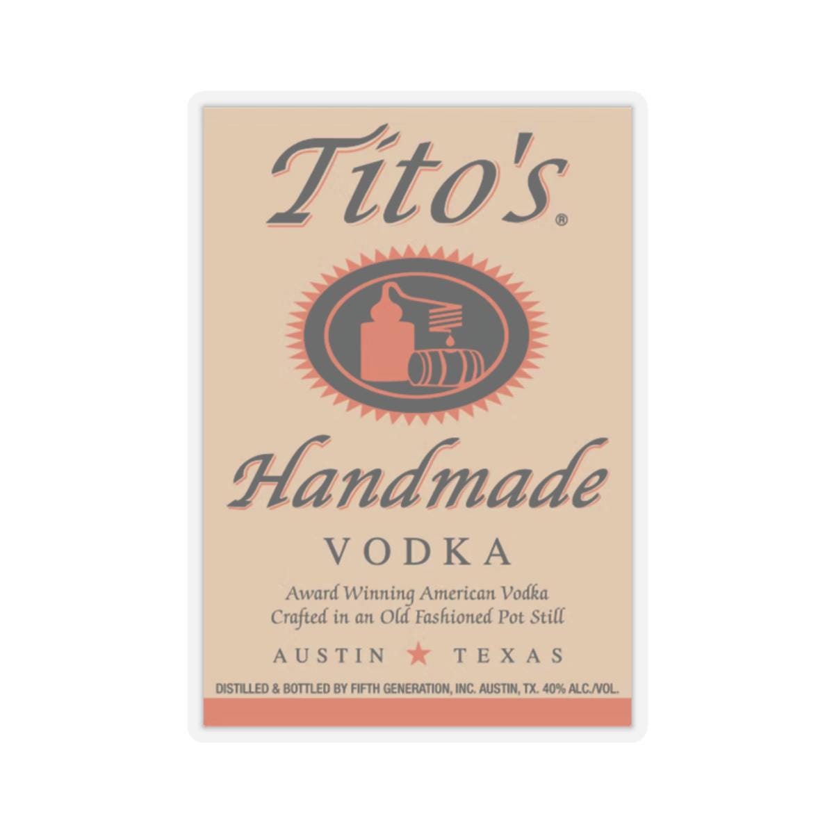 Introducing the Tito's Bottle Label Sticker - Etsy