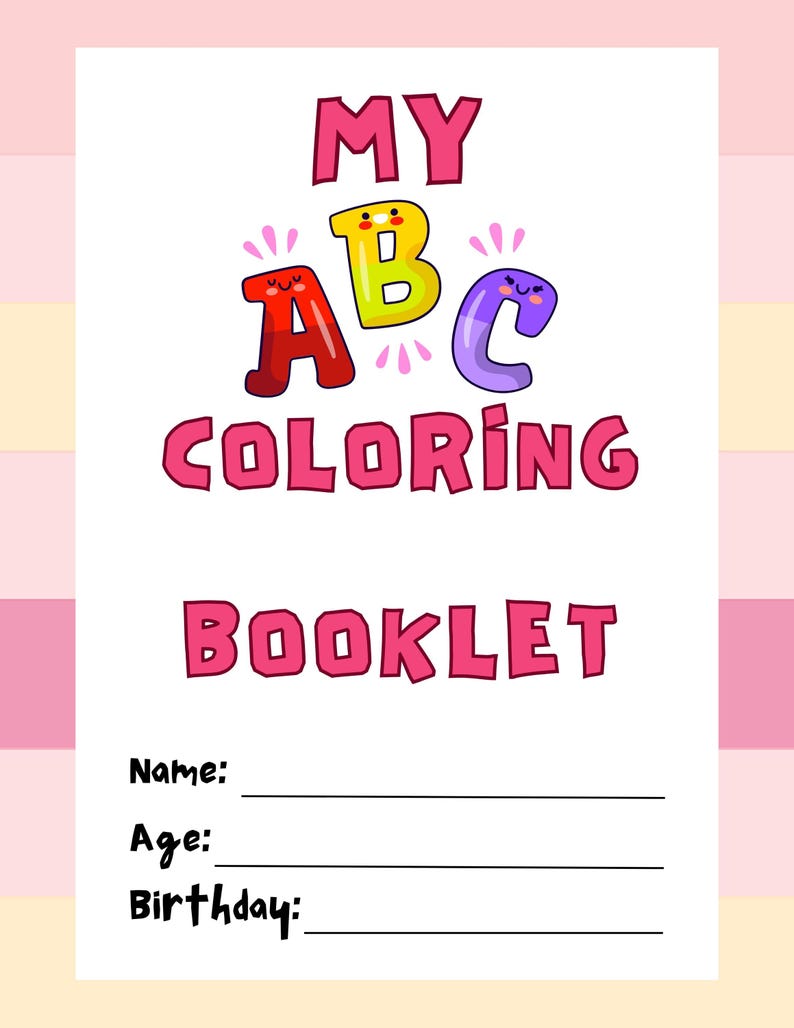 3-in-1 Printable Coloring Book Bundle for Kids | ABC, Animal & Numbers ...