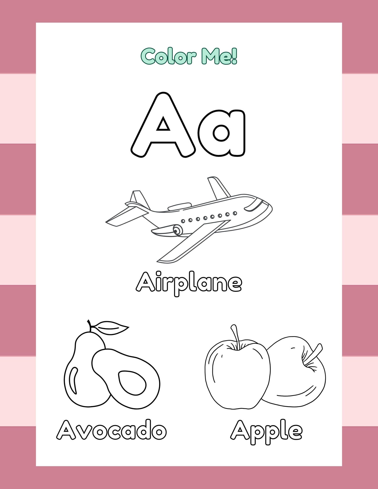 The ABC Alphabet Coloring Book for Kids (printable) - Etsy