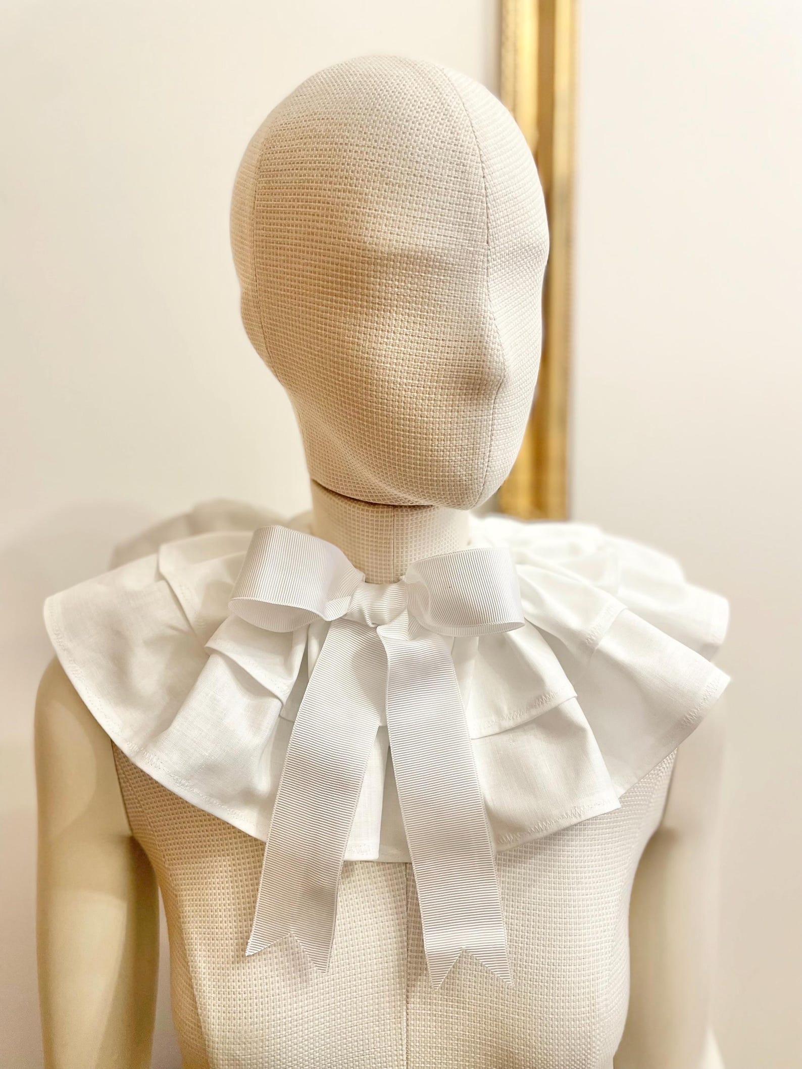 White Cotton Ruffle Pierrot Collar, Burlesque Clown Neck Ruff - Etsy