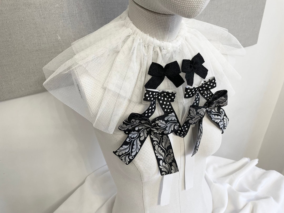 Tulle Cape, Tulle Bridal Mini Cape Cloak, Removable Ruffle Collar ...