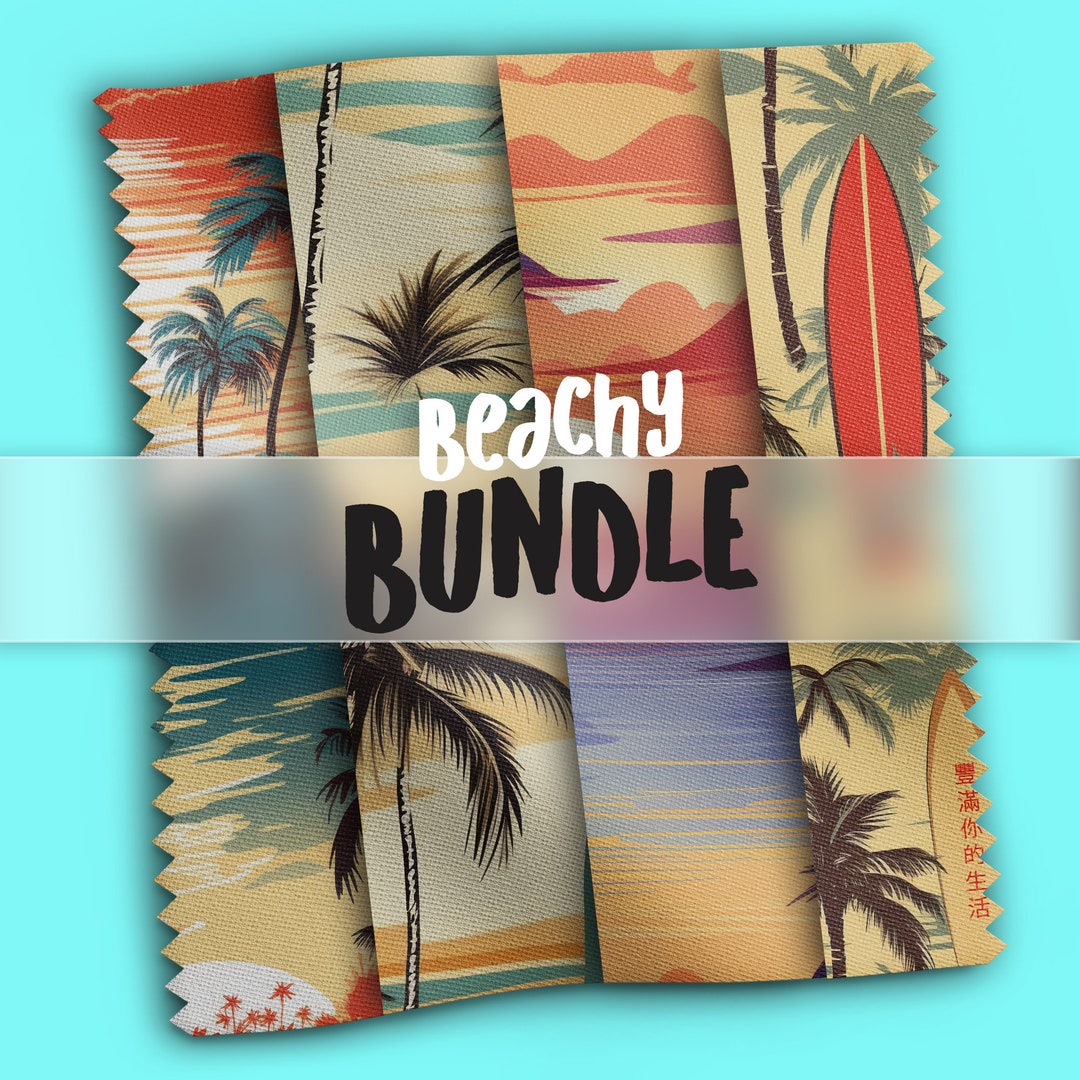 Beachy Bundle Digital Pattern Seamless Pattern Fabric Printing ...