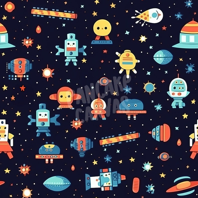 Space Invaders - Digital Pattern - Seamless Pattern - Fabric Printing ...