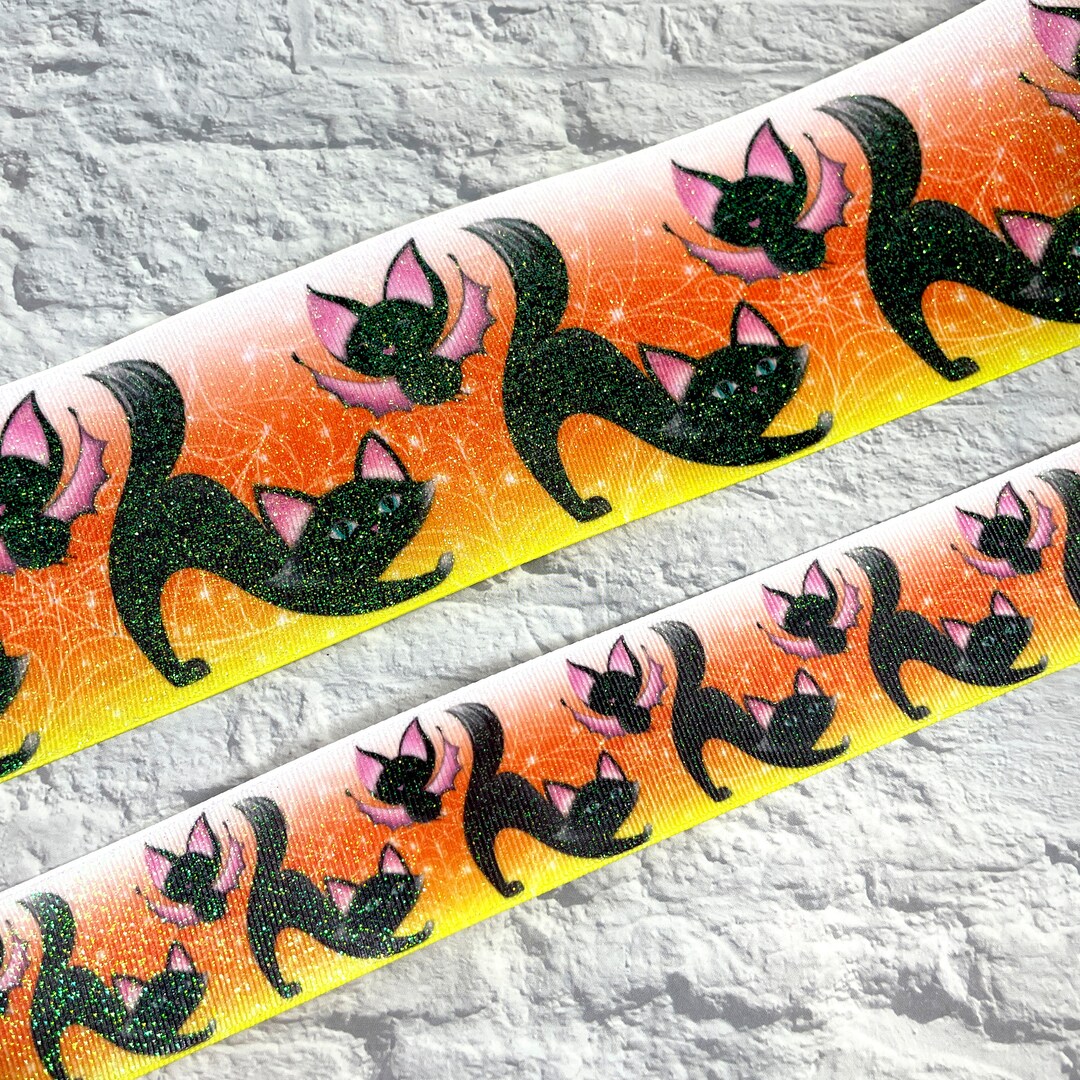 Halloween Ribbon, Candy Corn Cats, Size 3in, 1.5in - Etsy