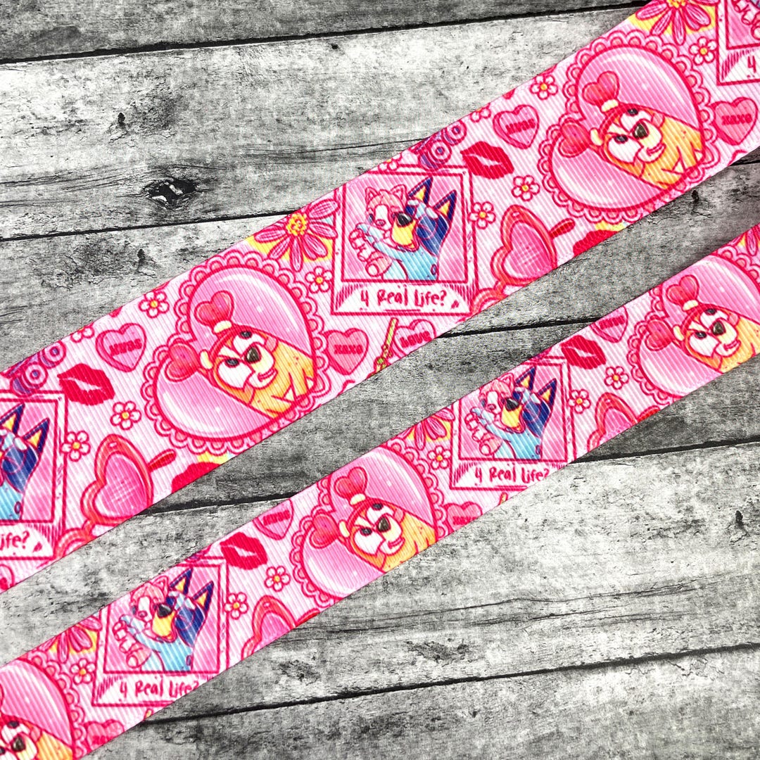 Bluey, Ribbon, Pink, 1.5 Inch, 7/8 Inch - Etsy