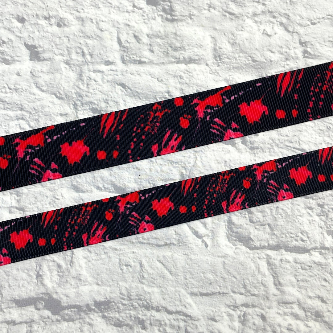 Blood Splatter, Horror, Halloween Ribbon, Size 1.5in, 7/8, 5/8 - Etsy