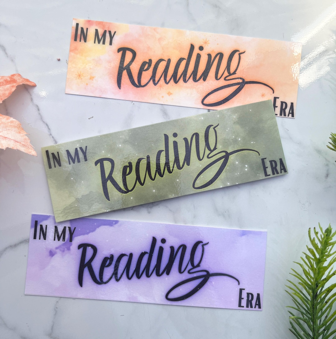 In My Reading Era Bookmark Set | 3 Color Options | Laminated Bookmark ...