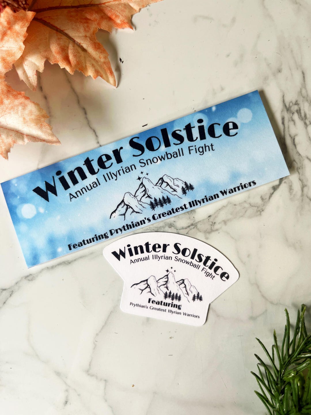 Winter Solstice Illyrian Snowball Fight Bookmark & Sticker Set ...