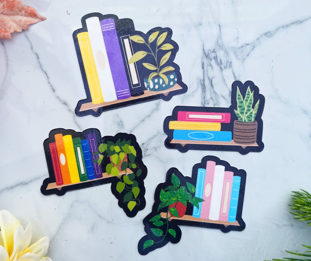 Subtle Pride Bookshelf Stickers | LGBTQ+ Vinyl Stickers | Water ...