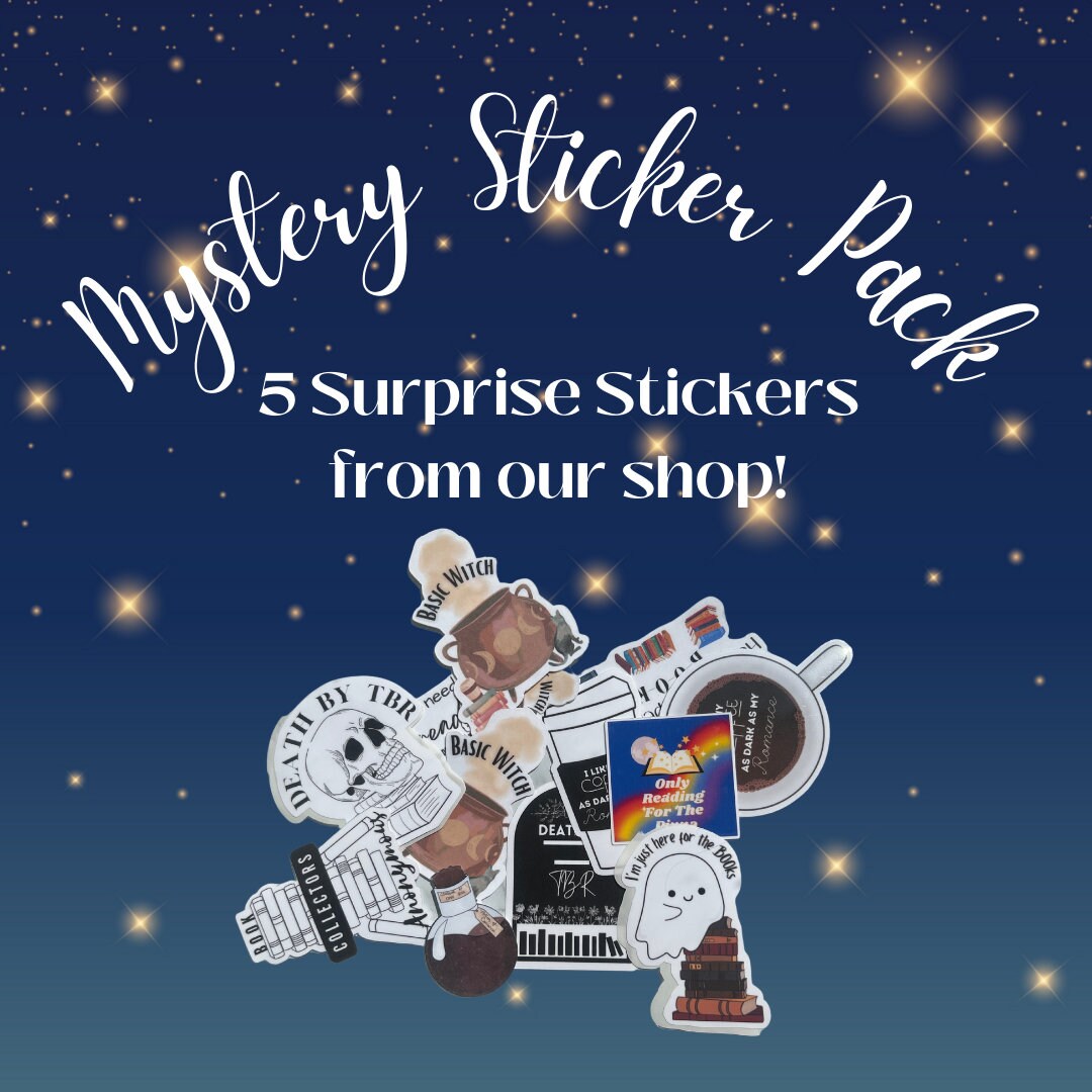 Mystery Sticker Pack | Personalized 5-pack | Custom Bookish Stickers ...