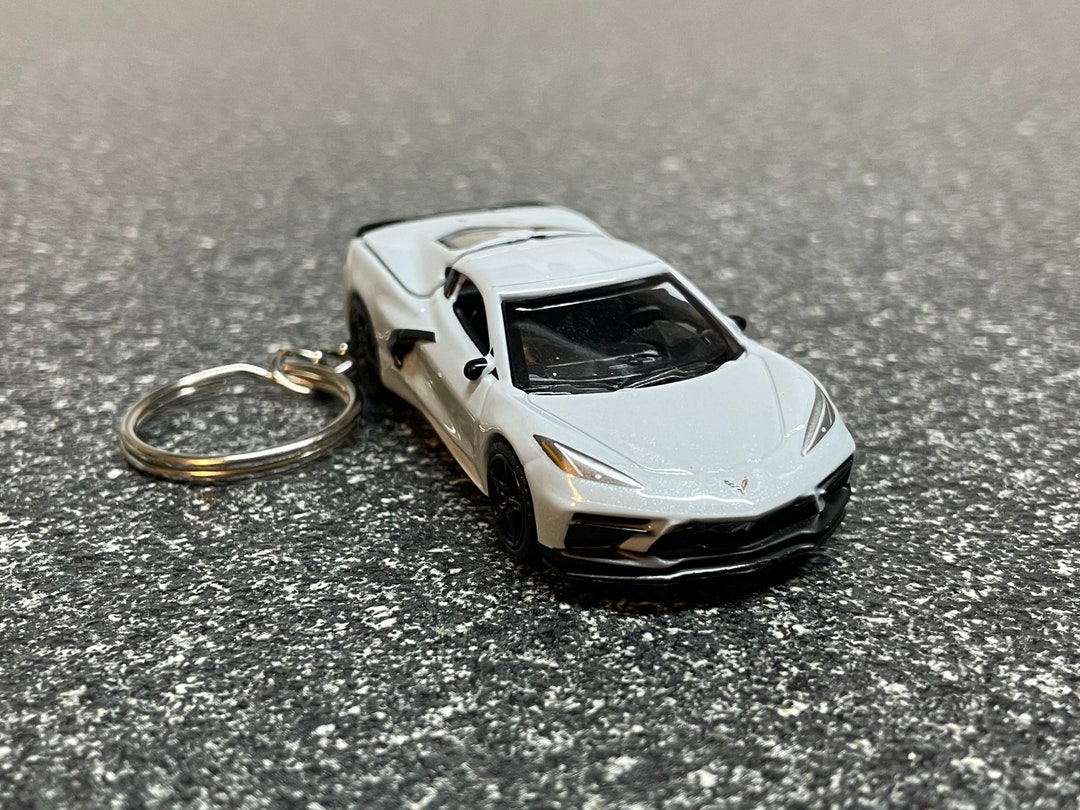 C8 Corvette Stingray Ceramic Matrix Gray Keychain Z51 Hot Wheels ...