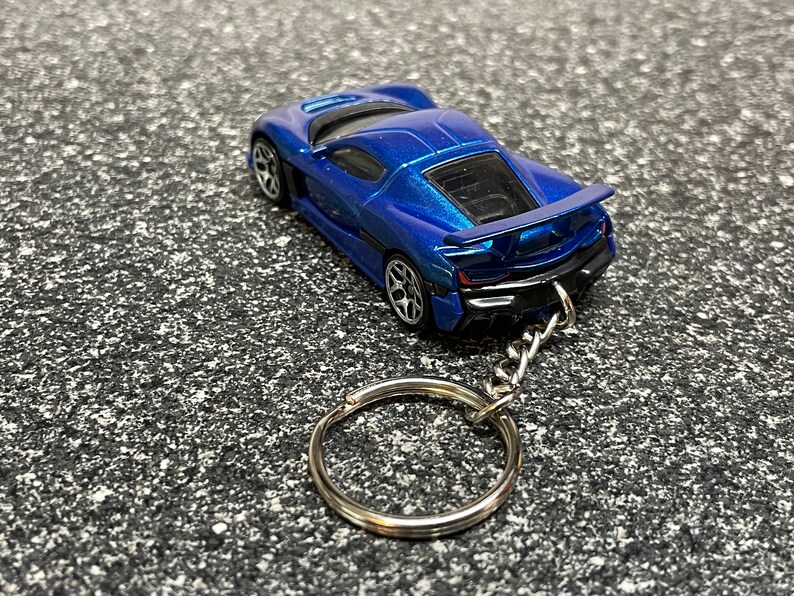 Rimac Nevera EV Hypercar Blue Keychain Diecast Car Hot Wheels Matchbox ...