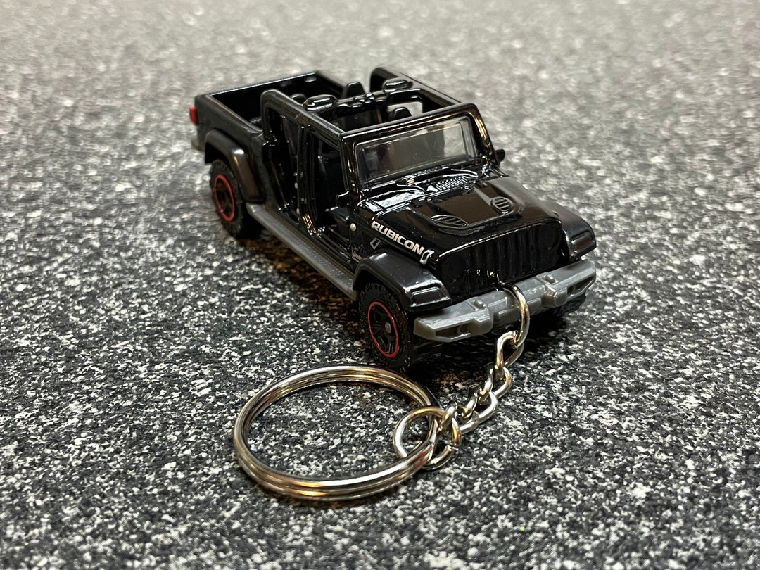 Fits Jeep Gladiator Truck Black Rubicon Keychain Diecast Car Matchbox ...