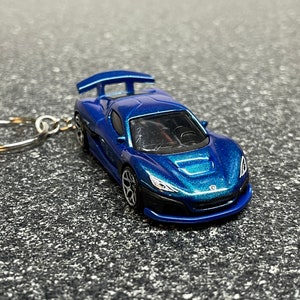 Rimac Nevera EV Hypercar Blue Keychain Diecast Car Hot Wheels Matchbox ...