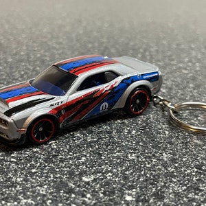 Fits Challenger Hellcat Demon Hemi SRT Keychain Silver Matchbox Hot ...
