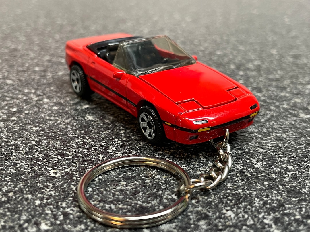 1988 Mazda RX7 Rx-7 Convertible Keychain Red Matchbox Hot Wheels ...