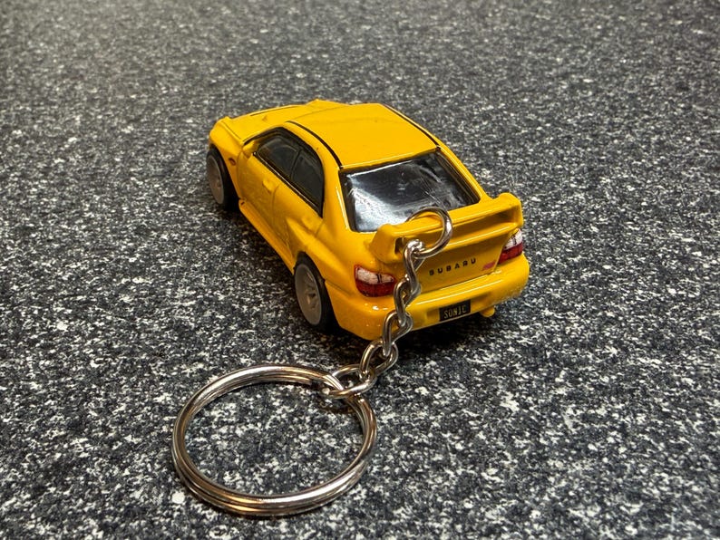 2002 Subaru WRX STI Bugeye Keychain Yellow Matchbox Hot Wheels - Etsy