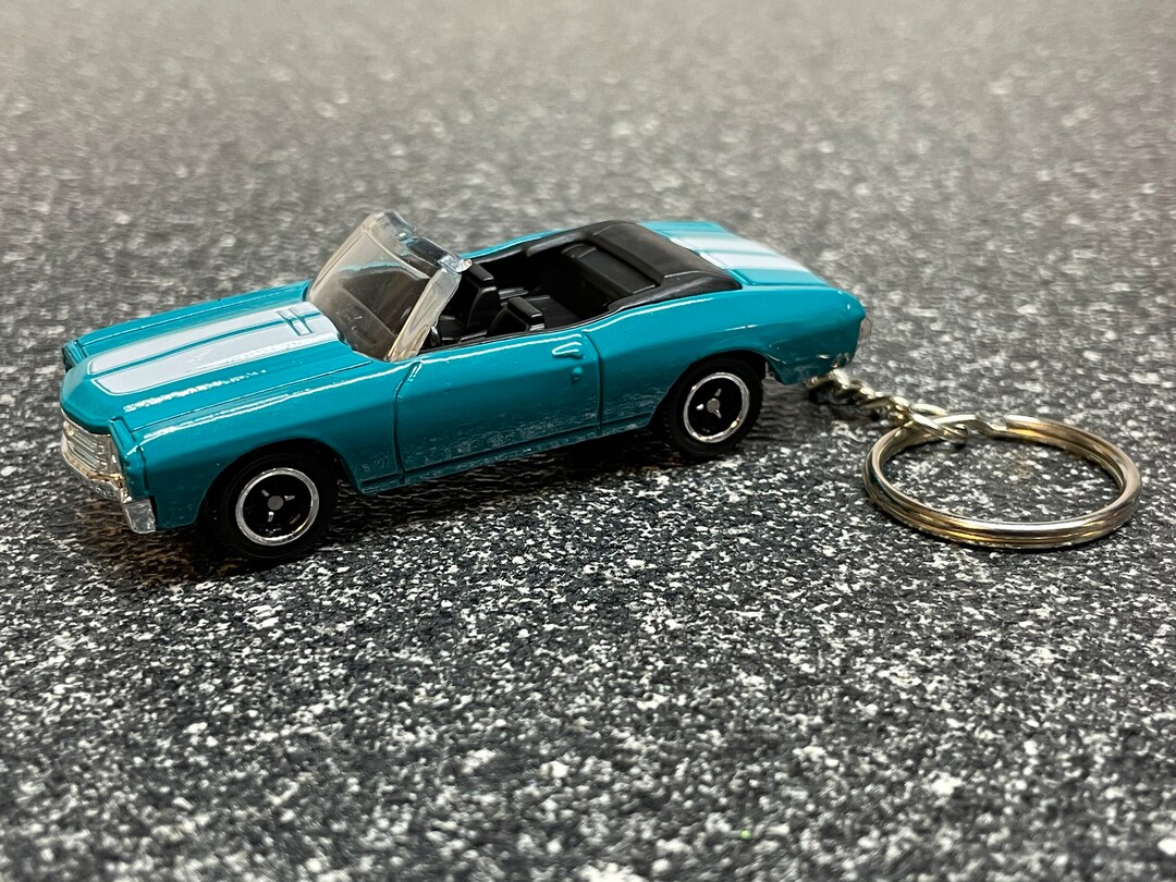 1971 Chevy Chevelle Convertible Teal Keychain Diecast Car SS - Etsy