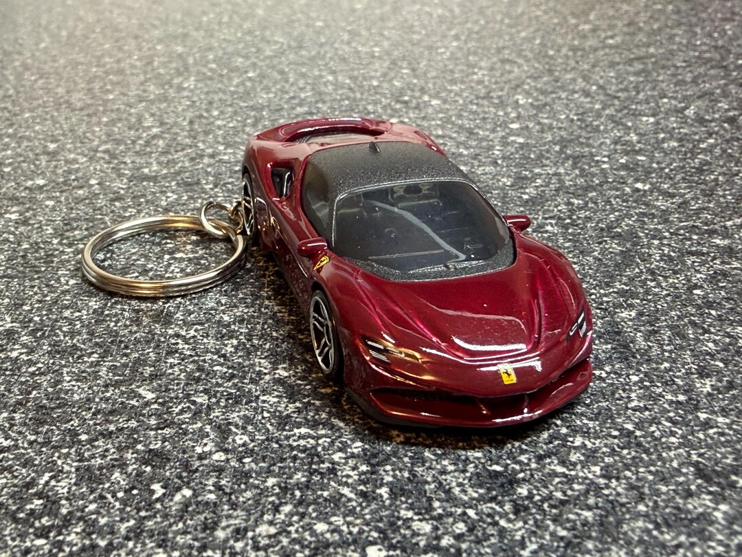 Fits Ferrari SF90 Stradale Keychain Maroon Hot Wheels - Etsy