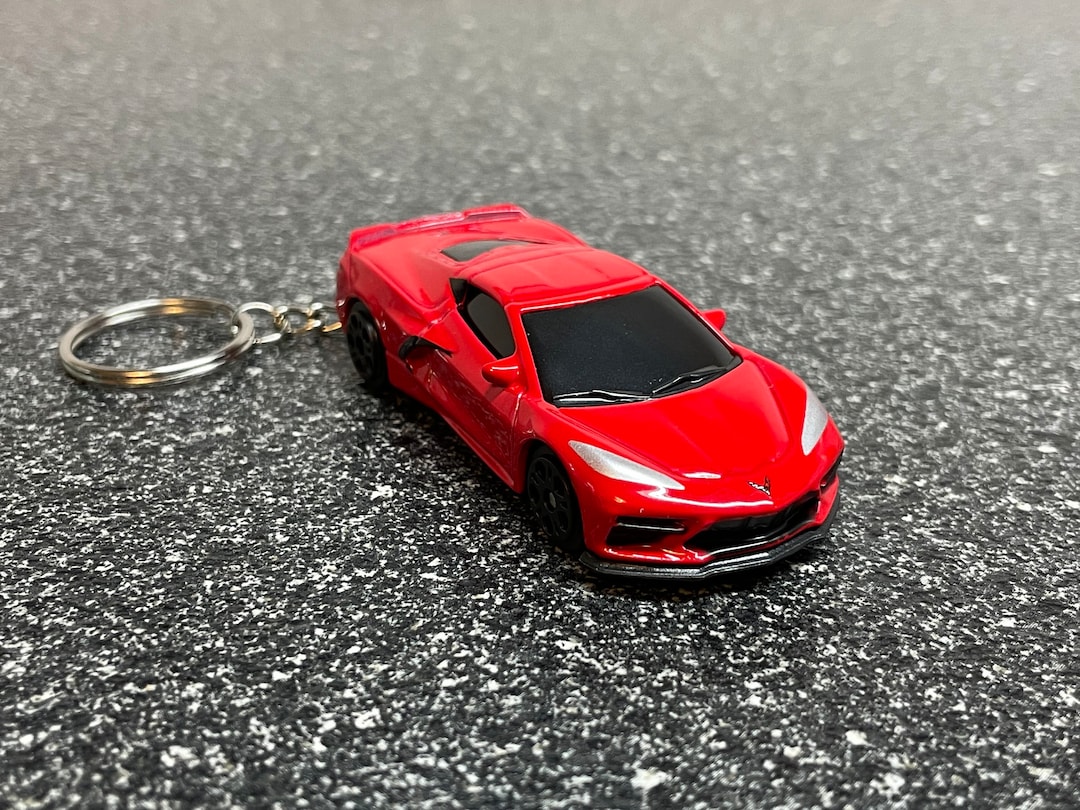 C8 Corvette Stingray Red Z51 Keychain Diecast Car Hot Wheels Matchbox ...