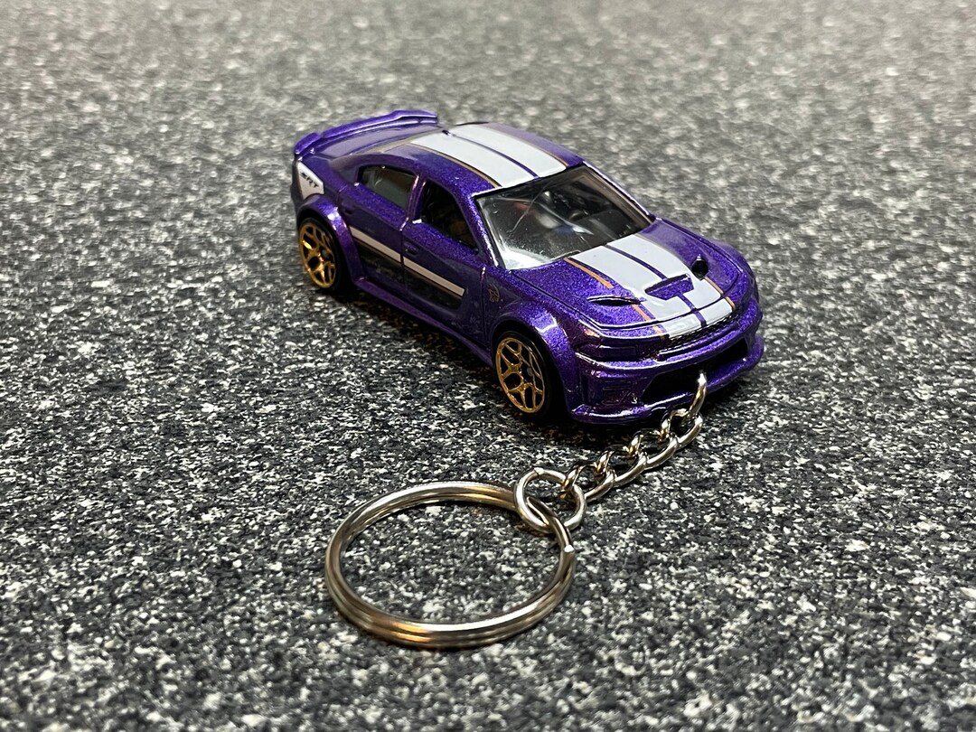 Fits Charger Hellcat Demon Hemi SRT Purple Keychain Diecast Car ...