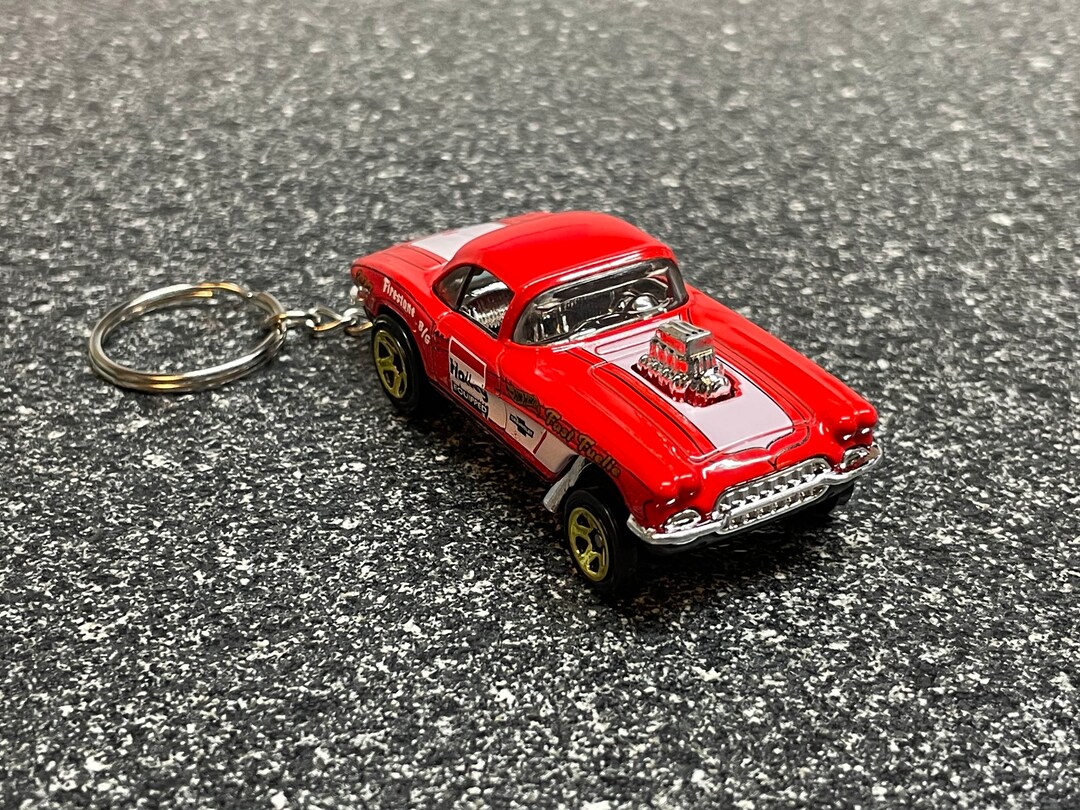 1962 Corvette Gasser Hot Rod Keychain Diecast Car Hot Wheels Matchbox ...