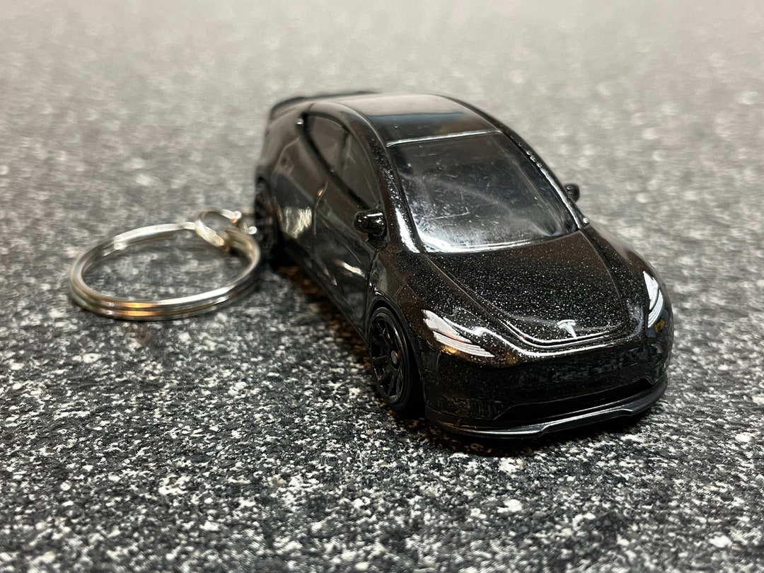 Tesla Model Y Keychain Black Hot Wheels Matchbox Diecast - Etsy