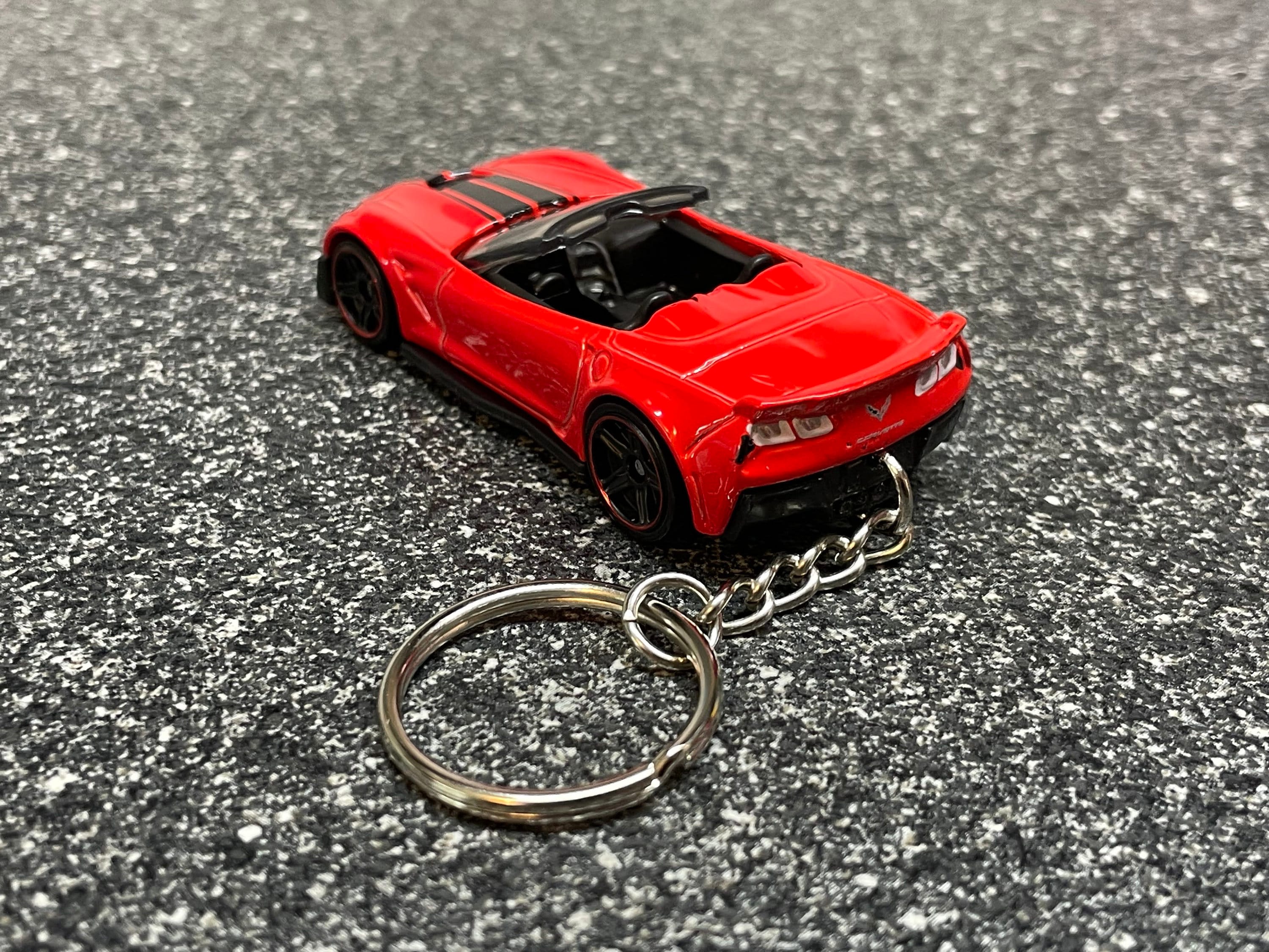 C7 Corvette Z06 Convertible Red Keychain Diecast Car - Etsy
