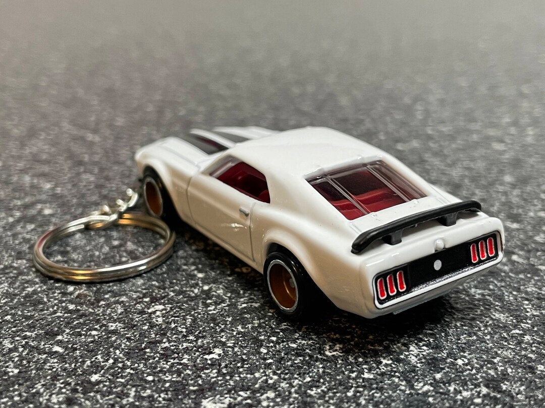 1969 Boss 302 Mustang White Keychain Hot Wheels Muscle Car - Etsy