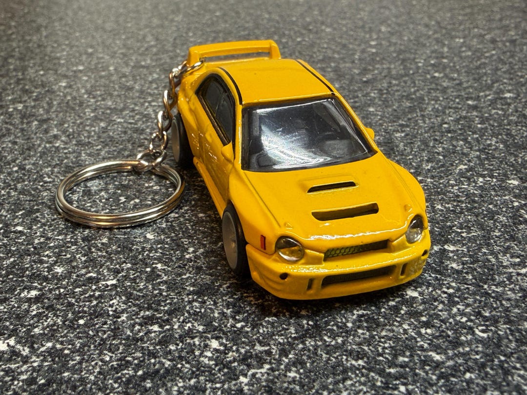 2002 Subaru WRX STI Bugeye Keychain Yellow Matchbox Hot Wheels - Etsy