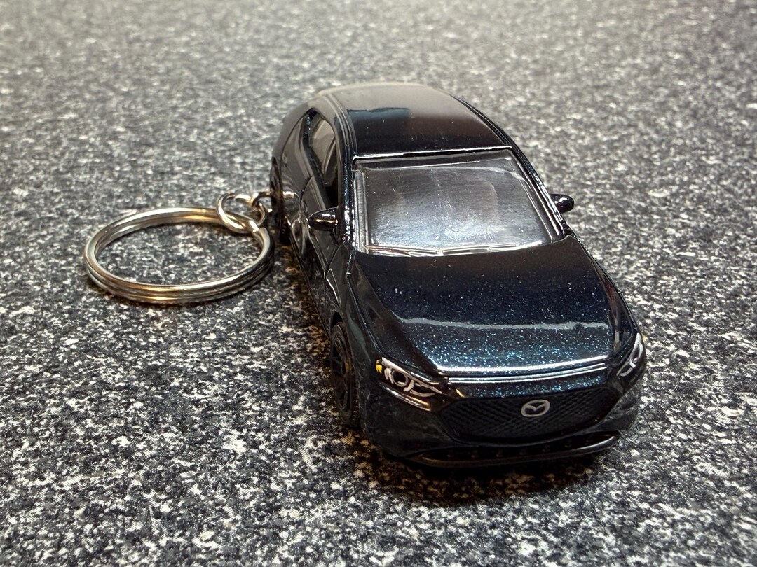 Mazda 3 Keychain Deep Crystal Blue Mica Almost Black Matchbox Hot ...