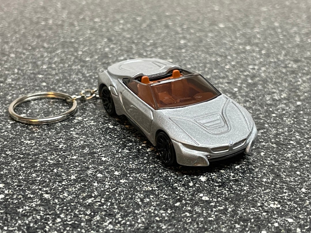 BMW I8 Roadster Convertible Keychain Silver Hot Wheels Matchbox - Etsy