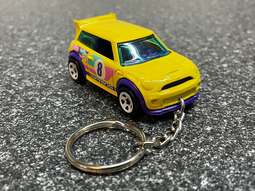 Mini Cooper S Keychain Yellow Hot Wheels Matchbox JCW - Etsy