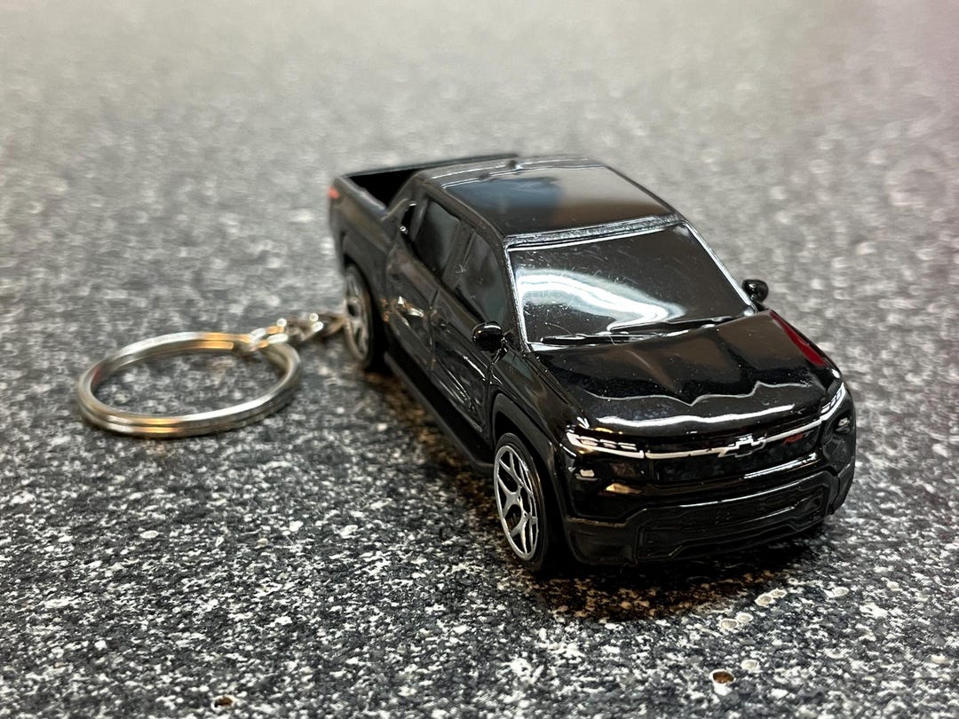 Chevy RST EV Truck Keychain Black Matchbox Hot Wheels Silverado - Etsy