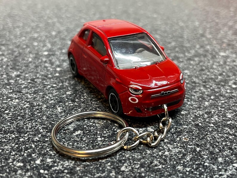 Fits Fiat 500 Red Keychain Diecast Car Hot Wheels Matchbox Opening ...