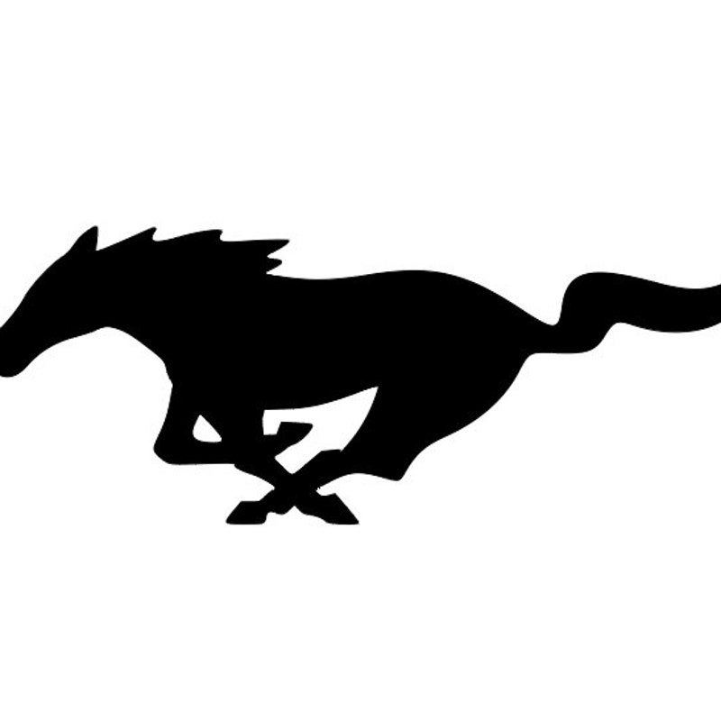 Silver Mustang Horse Car - Etsy