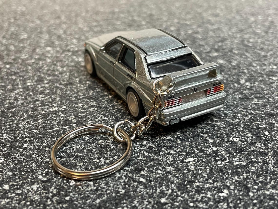 1989 Mercedes Benz 190 E Evolution Keychain Silver Hot Wheels Matchbox ...