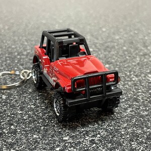 Fits Jeep CJ7 Red Top Gun Movie Keychain Matchbox Hot Wheels - Etsy