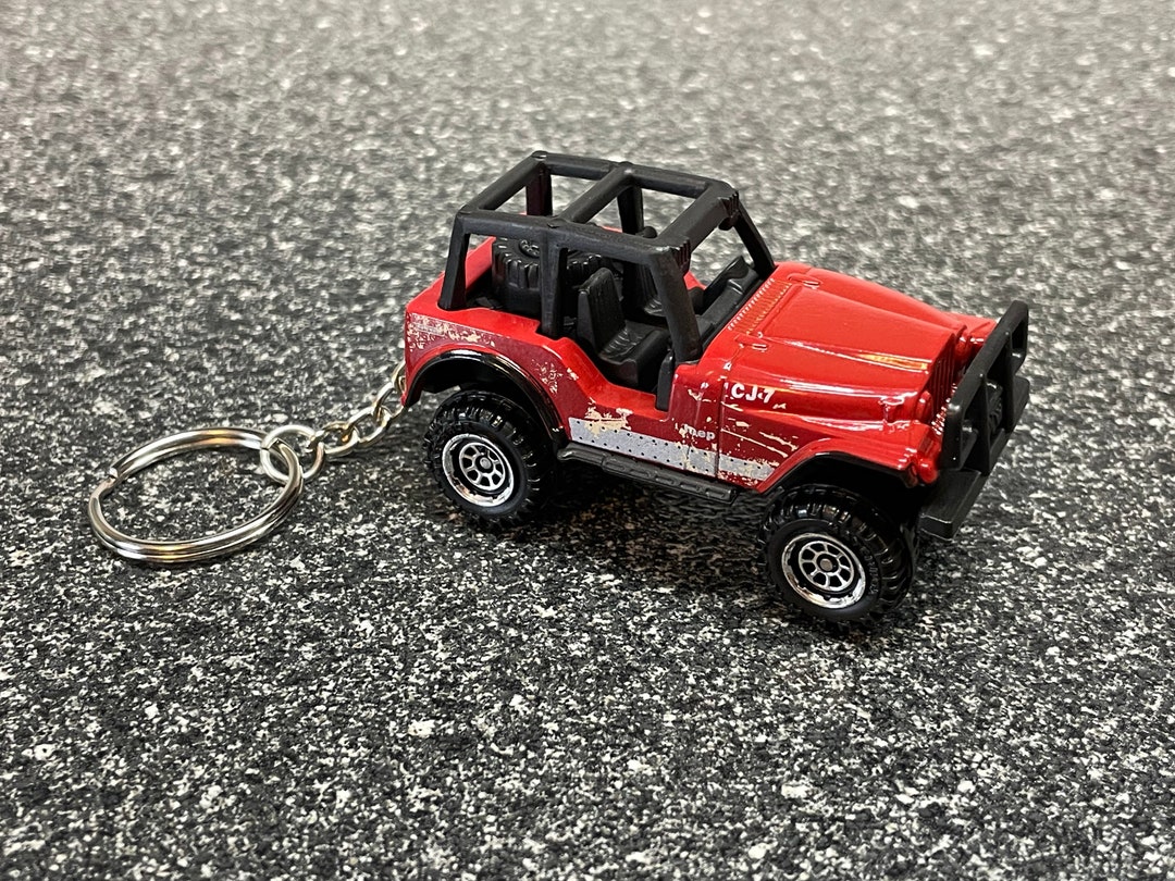 Fits Jeep CJ7 Red Top Gun Movie Keychain Matchbox Hot Wheels - Etsy
