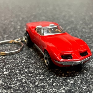 1972 Corvette Stingray Convertible Keychain Red Hot Wheels Matchbox - Etsy