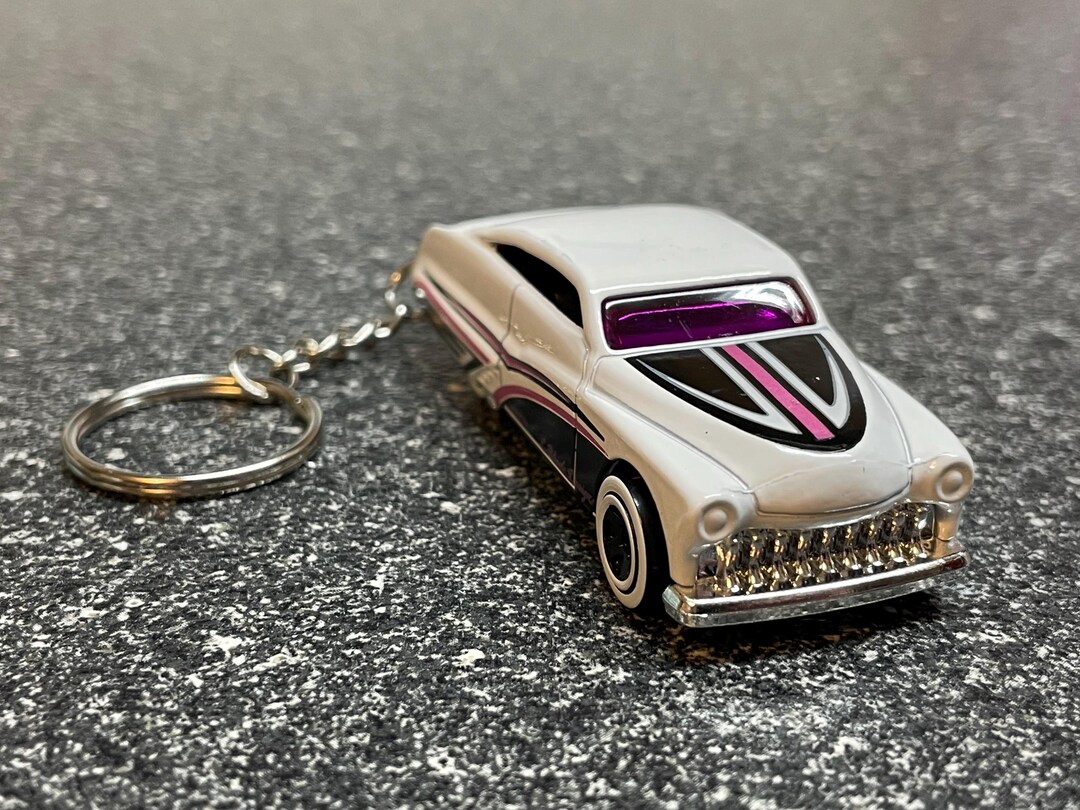 1950 Mercury Lead Sled Lowrider Keychain White Matchbox Hot Wheels Car ...