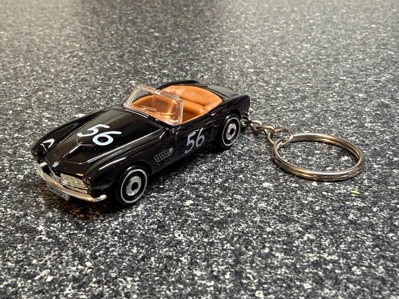 BMW 507 Convertible Roadster Keychain Black Hot Wheels Matchbox - Etsy
