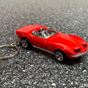 1972 Corvette Stingray Convertible Keychain Red Hot Wheels Matchbox - Etsy